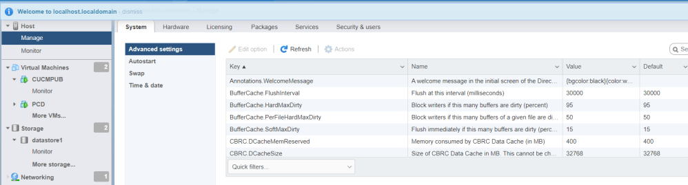 Welcome message for the Direct Console User Interface (DCUI)-BE6K/7K ...